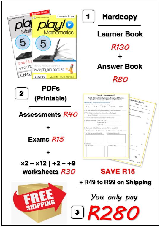 Gr 5 Bundle Deal - Maths/ Wiskunde - Play! Mathematics